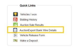 HOW TO MAKE THE PAYMENT TO MY ACCOUNT WITH AUCTION EXPORT