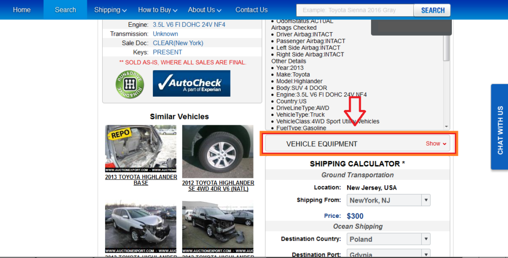 HOW TO USE AUCTION EXPORT CAR PROFILE